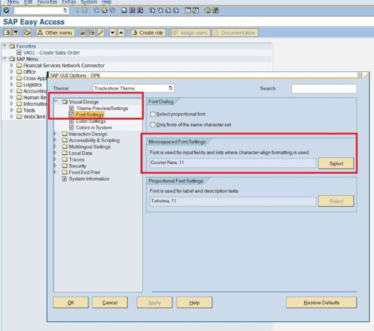 How To Change SAP Font Style And Size In SAP GUI - SAPBoost.Com