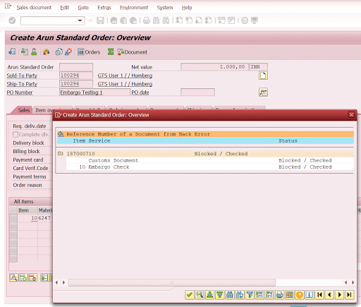 No Country Information Has Maintained In Embargo Check SAP GTS ...
