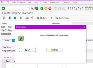 Creation Of Inquiry In SAP Sales And Distribution - SAPBoost.Com