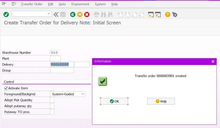 How To Create Transfer Order For Outbound Delivery In SAP - SAPBoost.Com